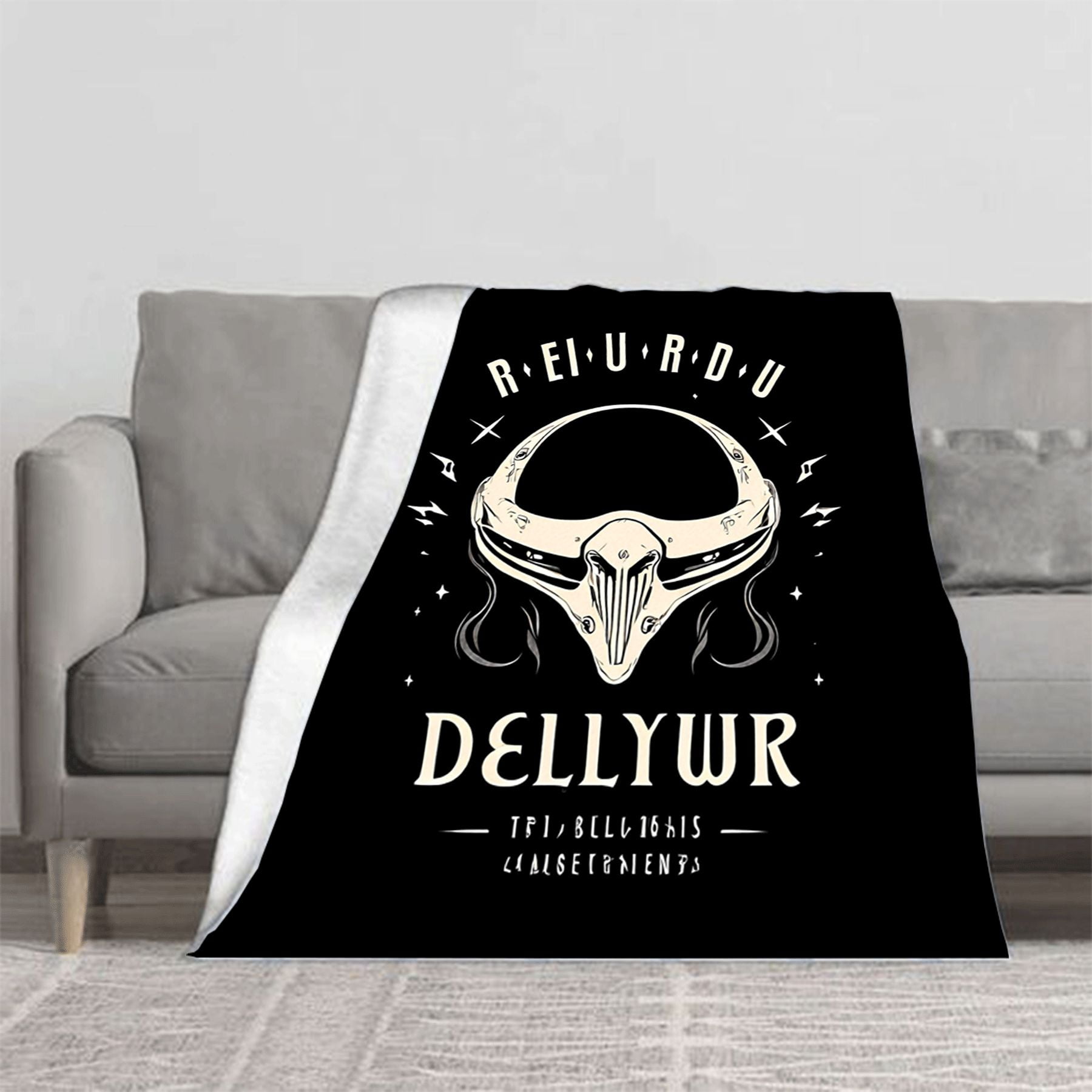 Durable Soft & Warm Flannel Blanket - Cozy Starry Design with Lightning ...