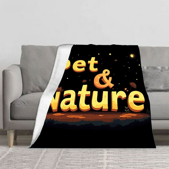 Durable Soft & Warm Flannel Blanket - Cozy Starry Night Design with ...