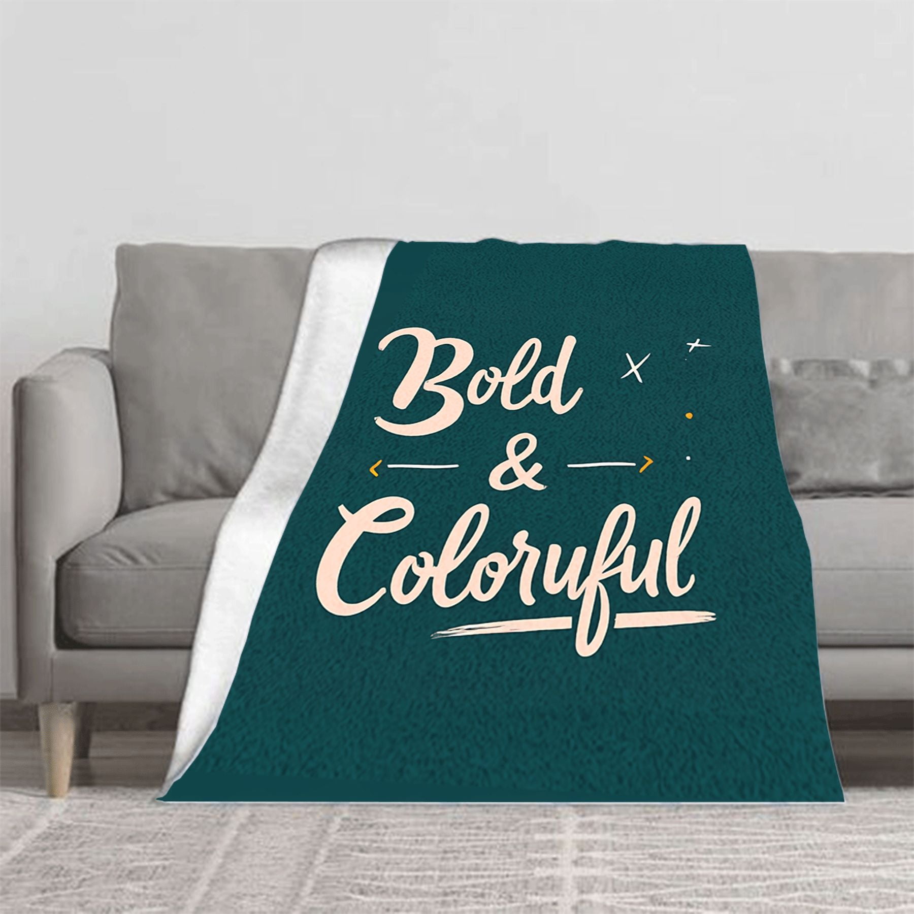 Durable Soft & Warm Flannel Blanket - Cozy Teal Design with ...