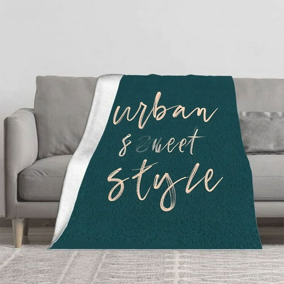 Durable Soft & Warm Flannel Blanket - Cozy Teal Textured Design Perfect ...