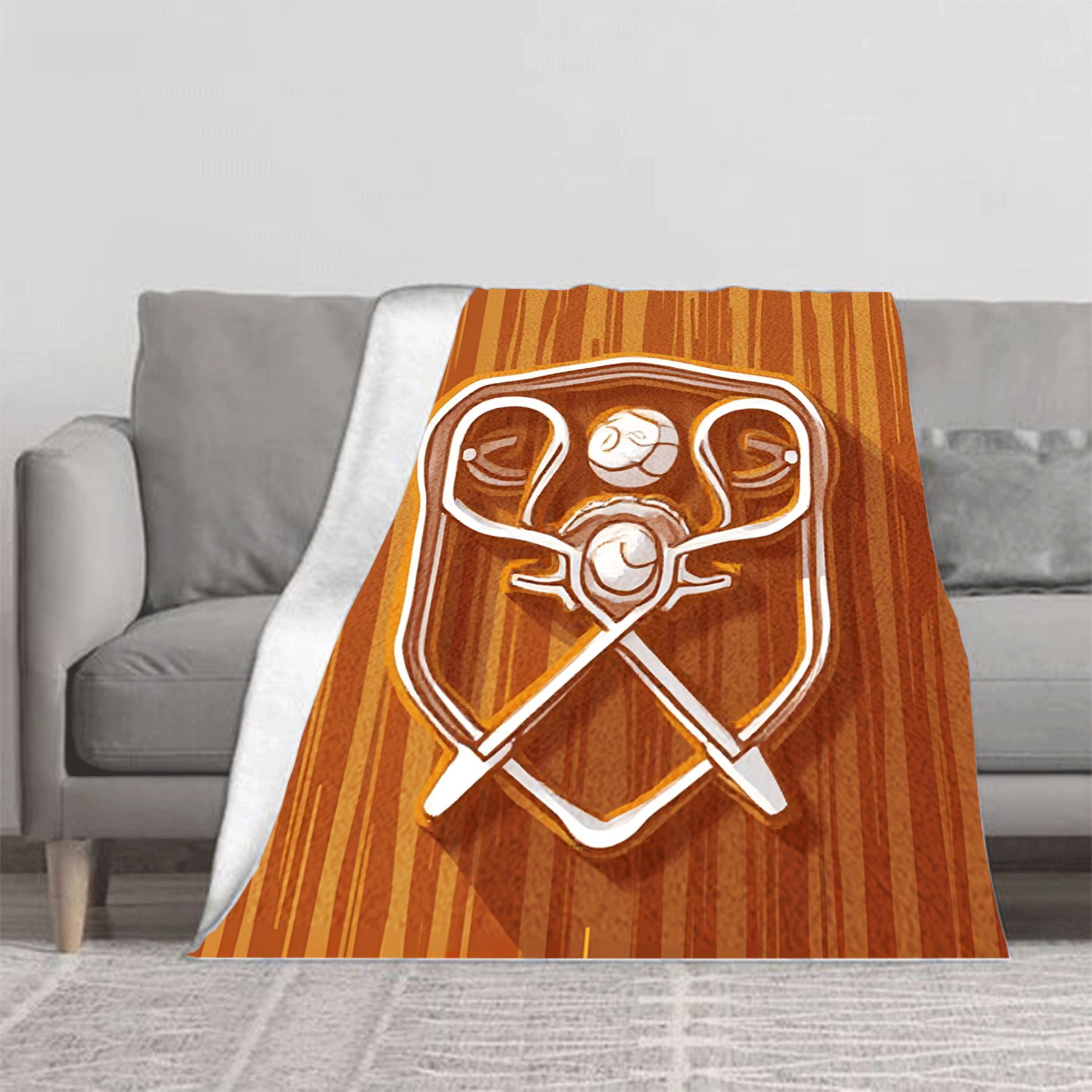 Durable Soft & Warm Flannel Blanket - Cozy Tennis-Themed Design Perfect ...
