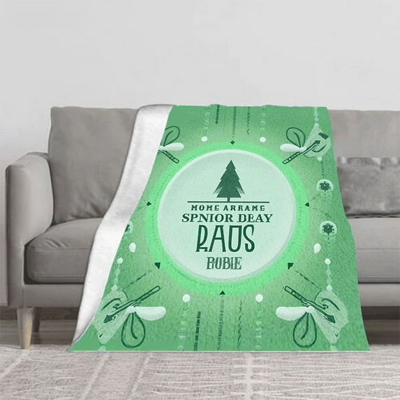 Durable Soft & Warm Flannel Blanket - Cozy Tree & Musical Instrument ...