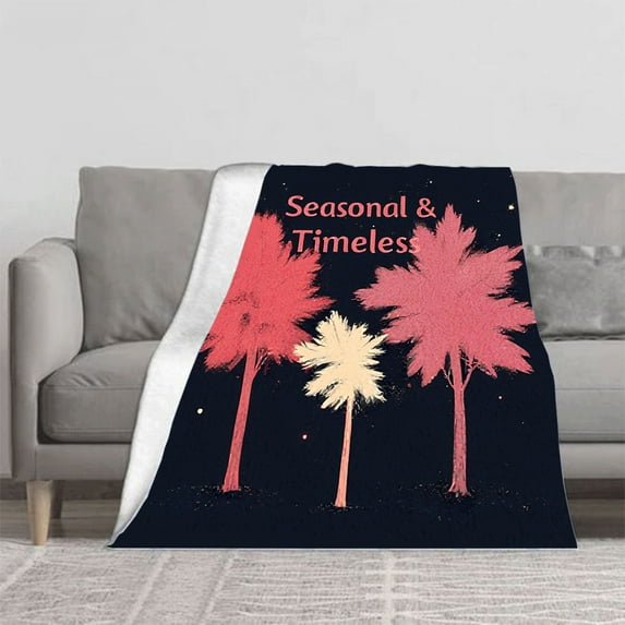 Durable Soft & Warm Flannel Blanket - Cozy Tree Pattern Design Perfect ...