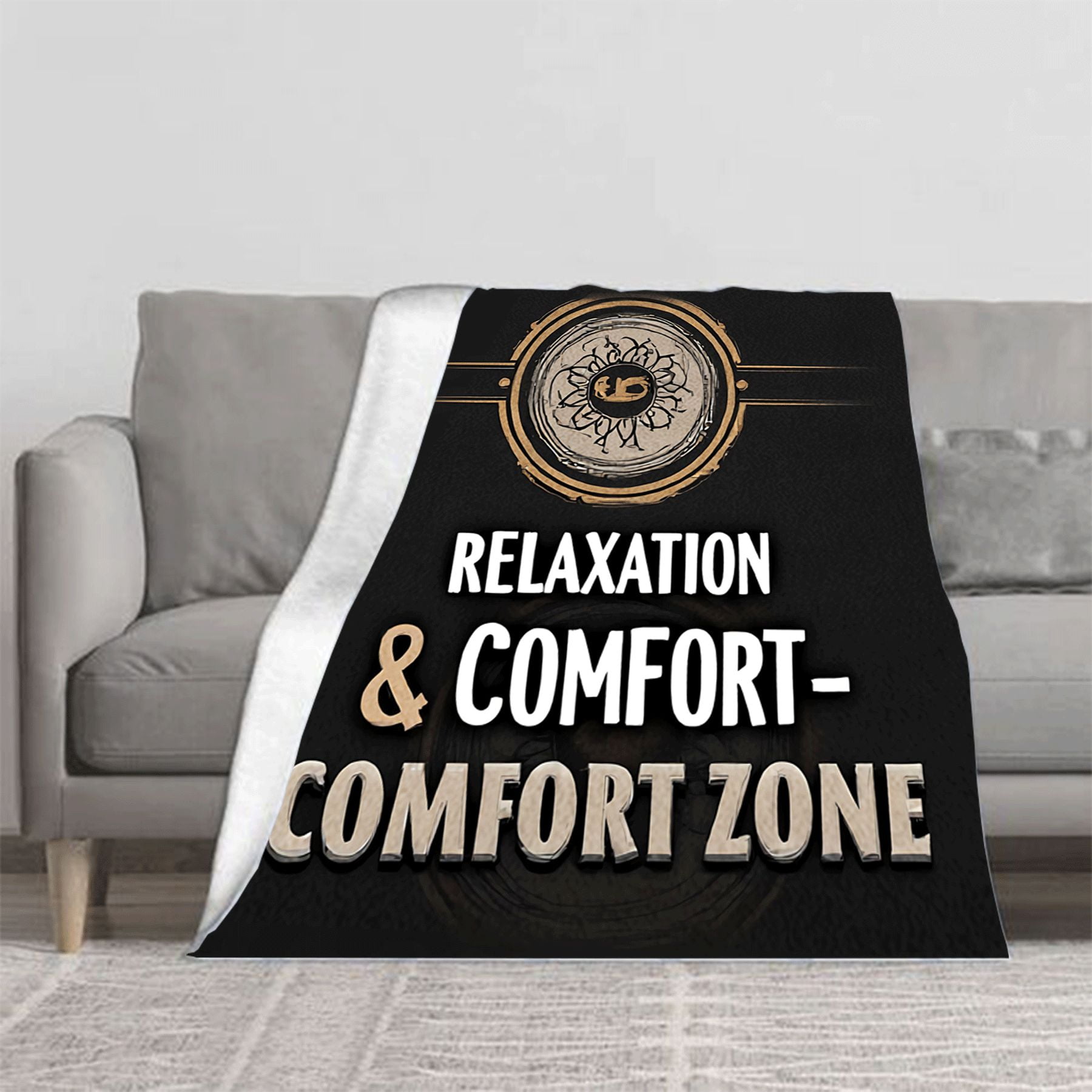 Durable Soft & Warm Flannel Blanket - Cozy Tree Ring Pattern for Sofa ...