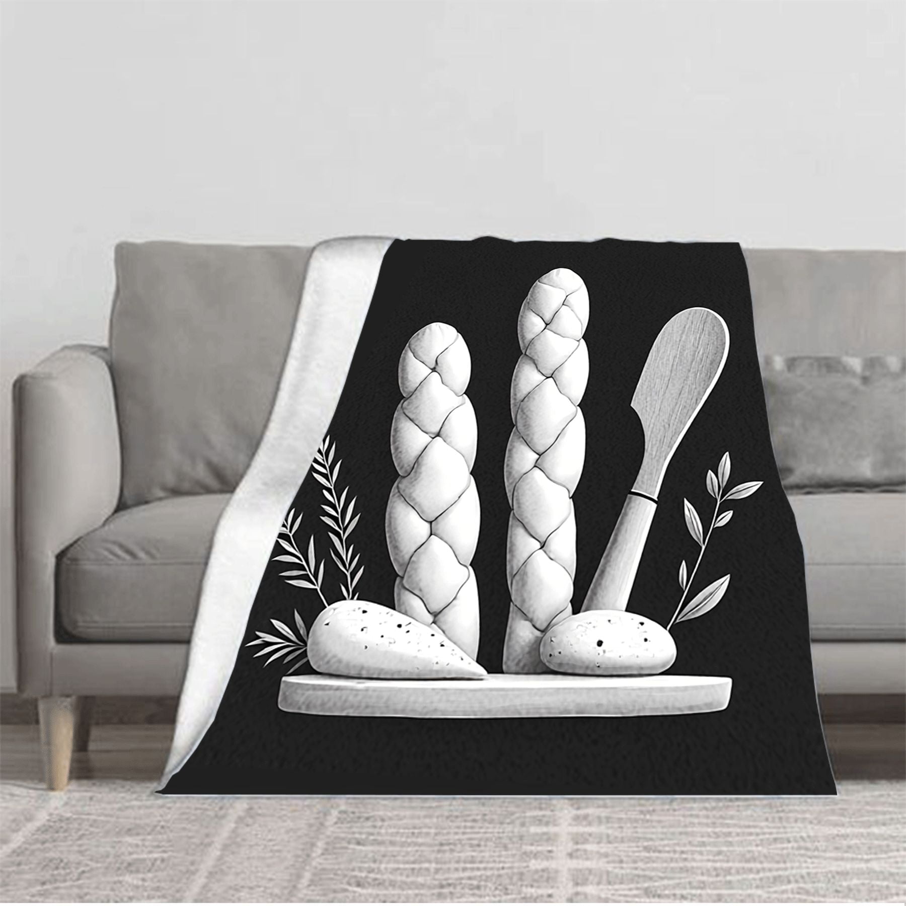 Durable Soft & Warm Flannel Blanket - Cozy Twisted Rope Pattern Design ...