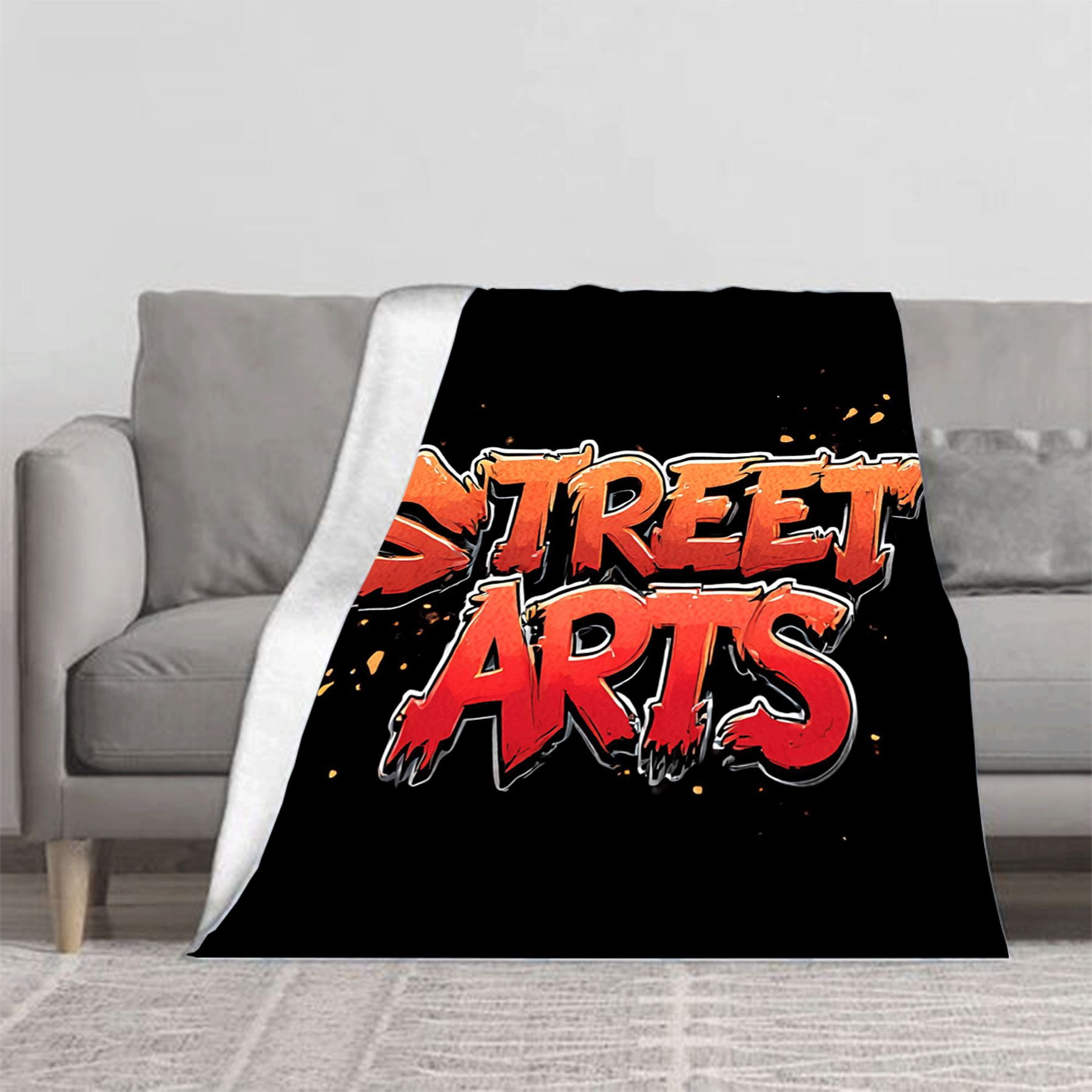 Durable Soft & Warm Flannel Blanket - Cozy Urban Graffiti Design for ...