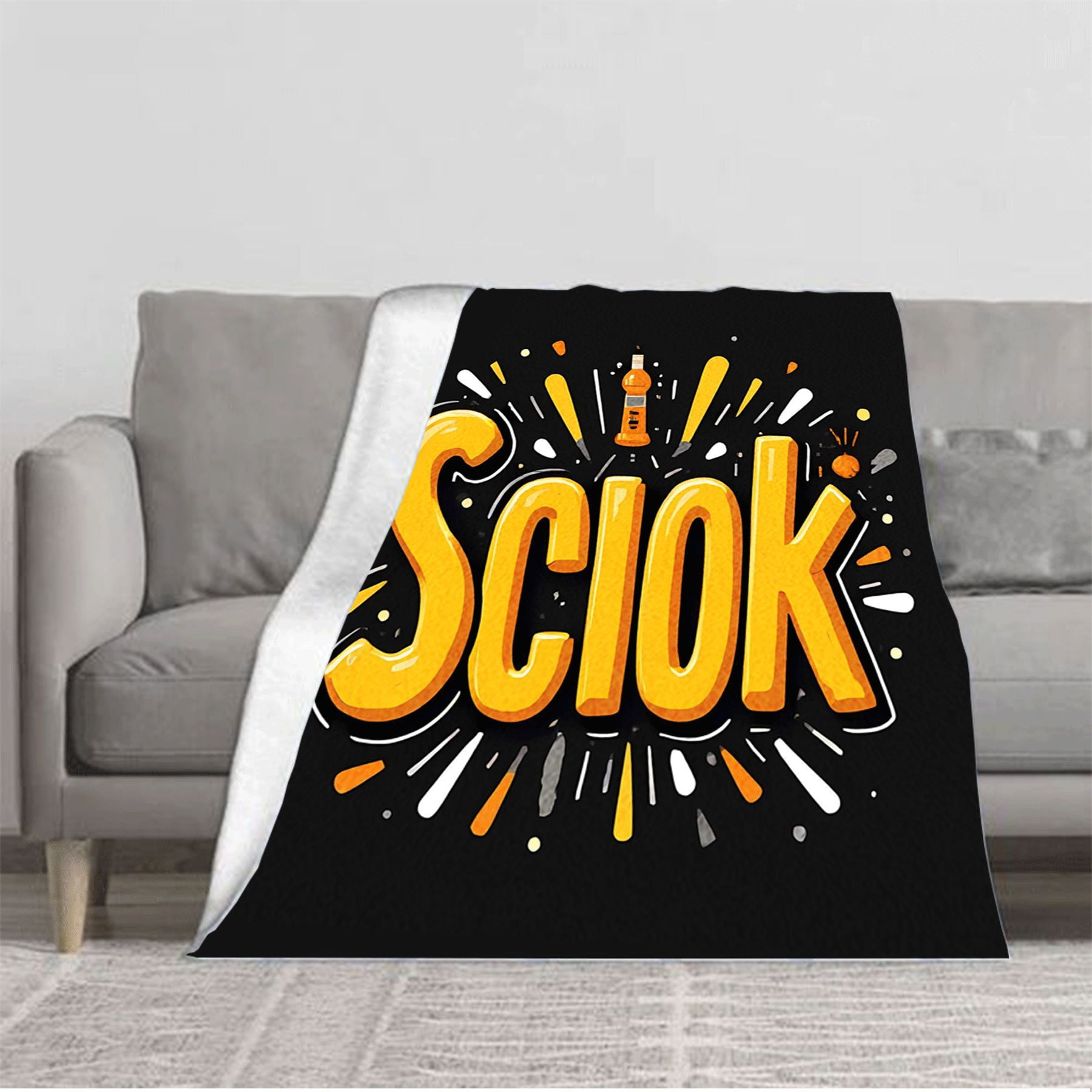 Durable Soft & Warm Flannel Blanket - Cozy Vibrant Design with Colorful ...