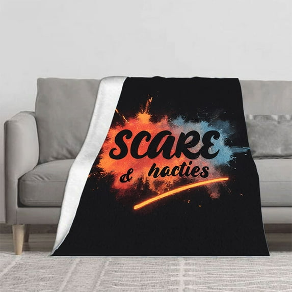 Durable Soft & Warm Flannel Blanket - Cozy Vibrant Splash Design for ...