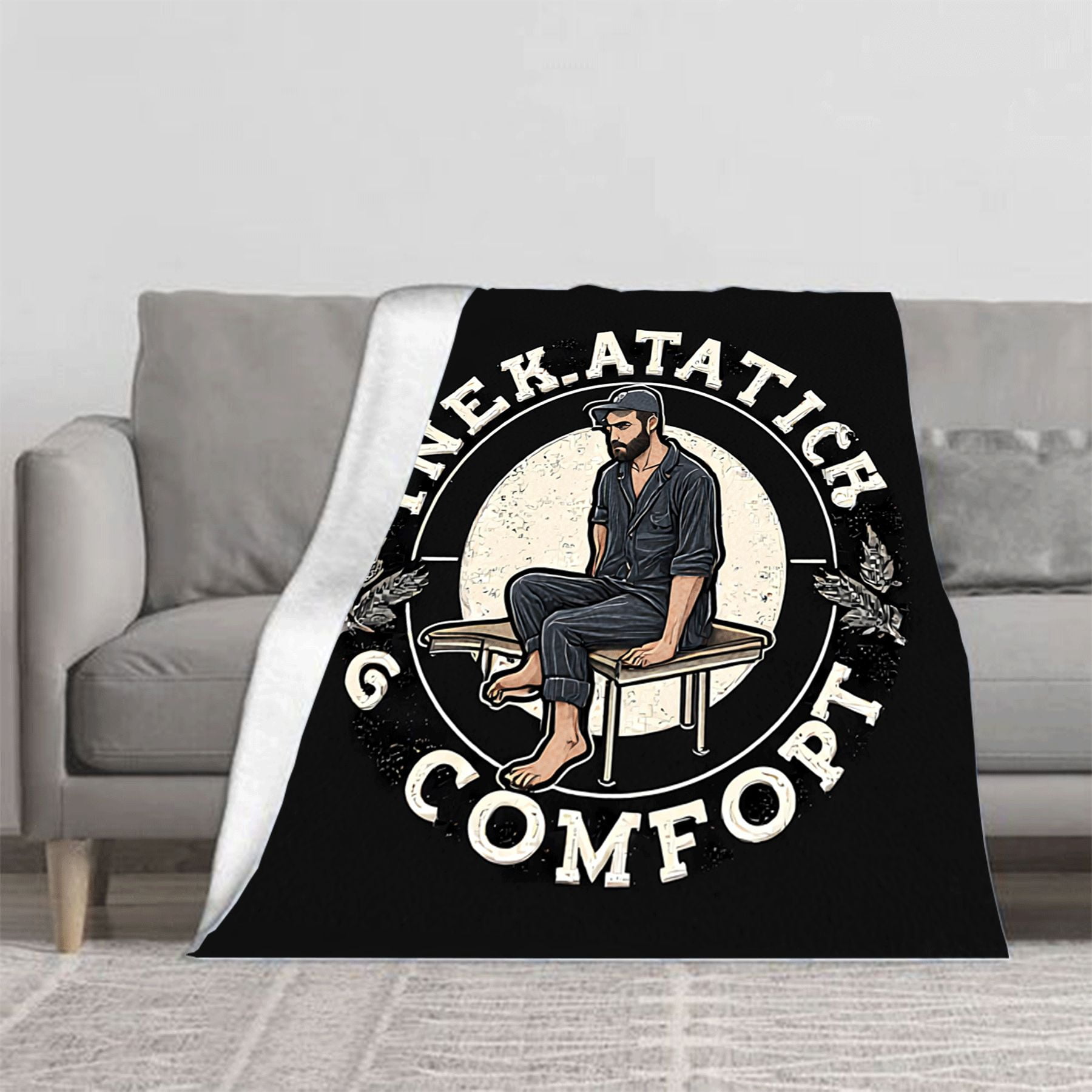 Durable Soft & Warm Flannel Blanket - Cozy Vintage Design with Wheat ...