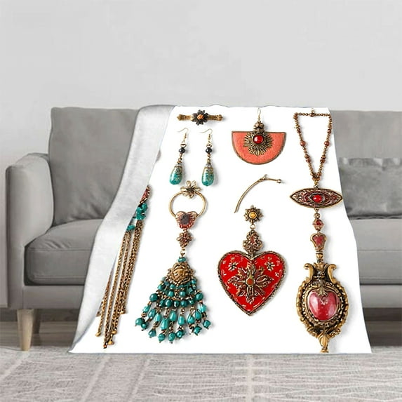 Durable Soft & Warm Flannel Blanket - Cozy Vintage Floral Design for ...