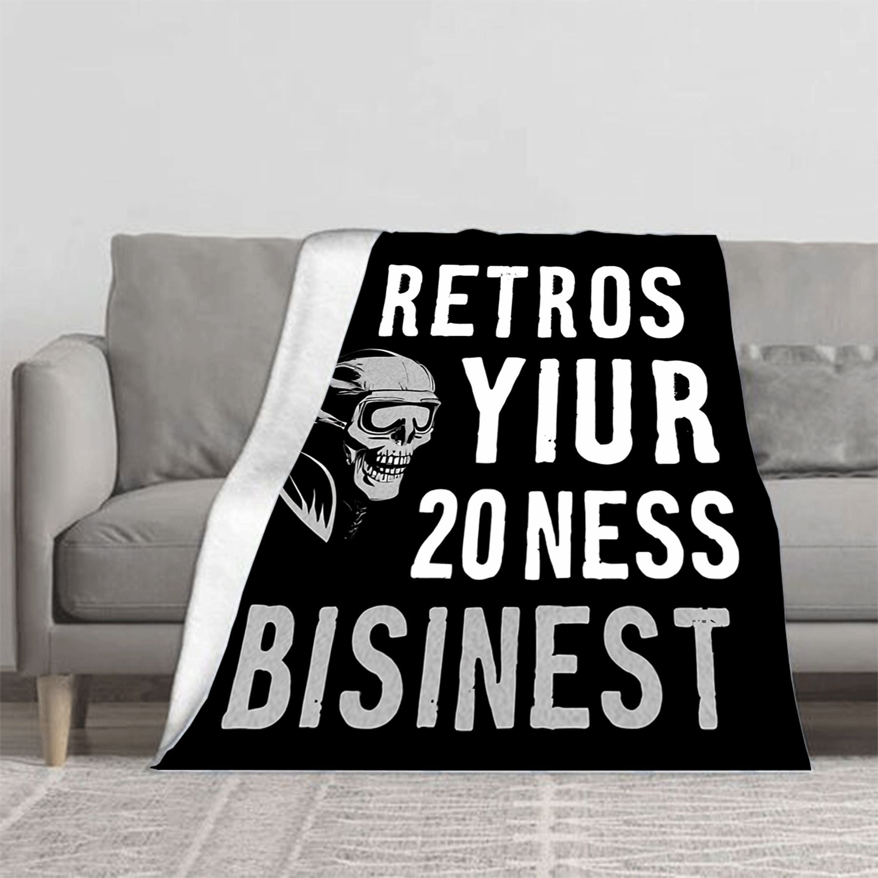 Durable Soft & Warm Flannel Blanket - Cozy Vintage Skull Design Perfect ...