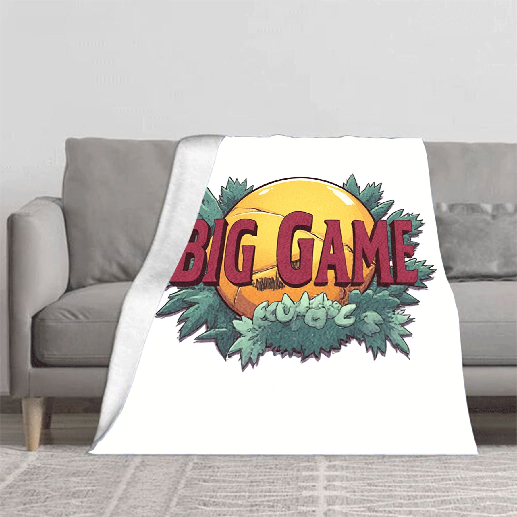 Durable Soft & Warm Flannel Blanket - Cozy Yellow Ball Design with Red ...