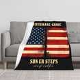 Durable Soft & Warm Flannel Blanket - Vintage American Flag Design Cozy ...