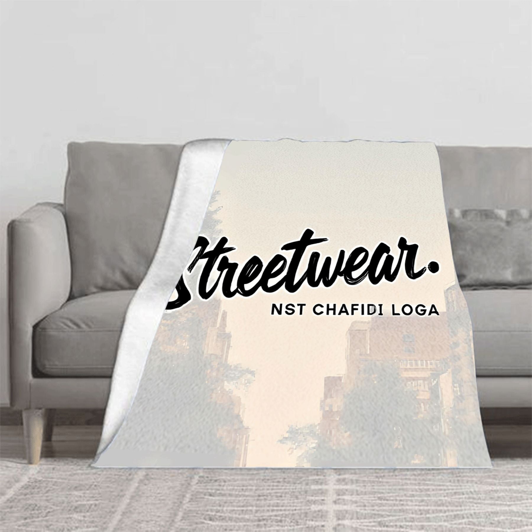 Durable Soft & Warm Flannel Blanket - Vintage Urban Aesthetic Cozy for ...