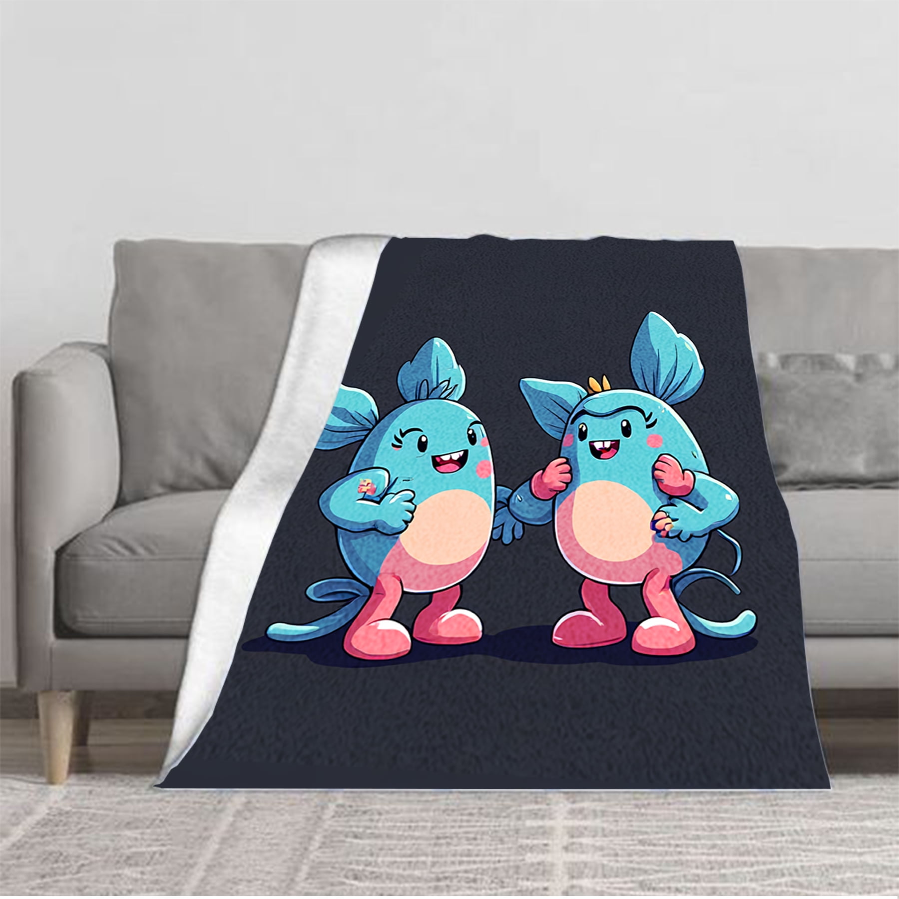 Durable Soft and Warm Flannel Blanket - Cozy Cartoon Mice Design for ...