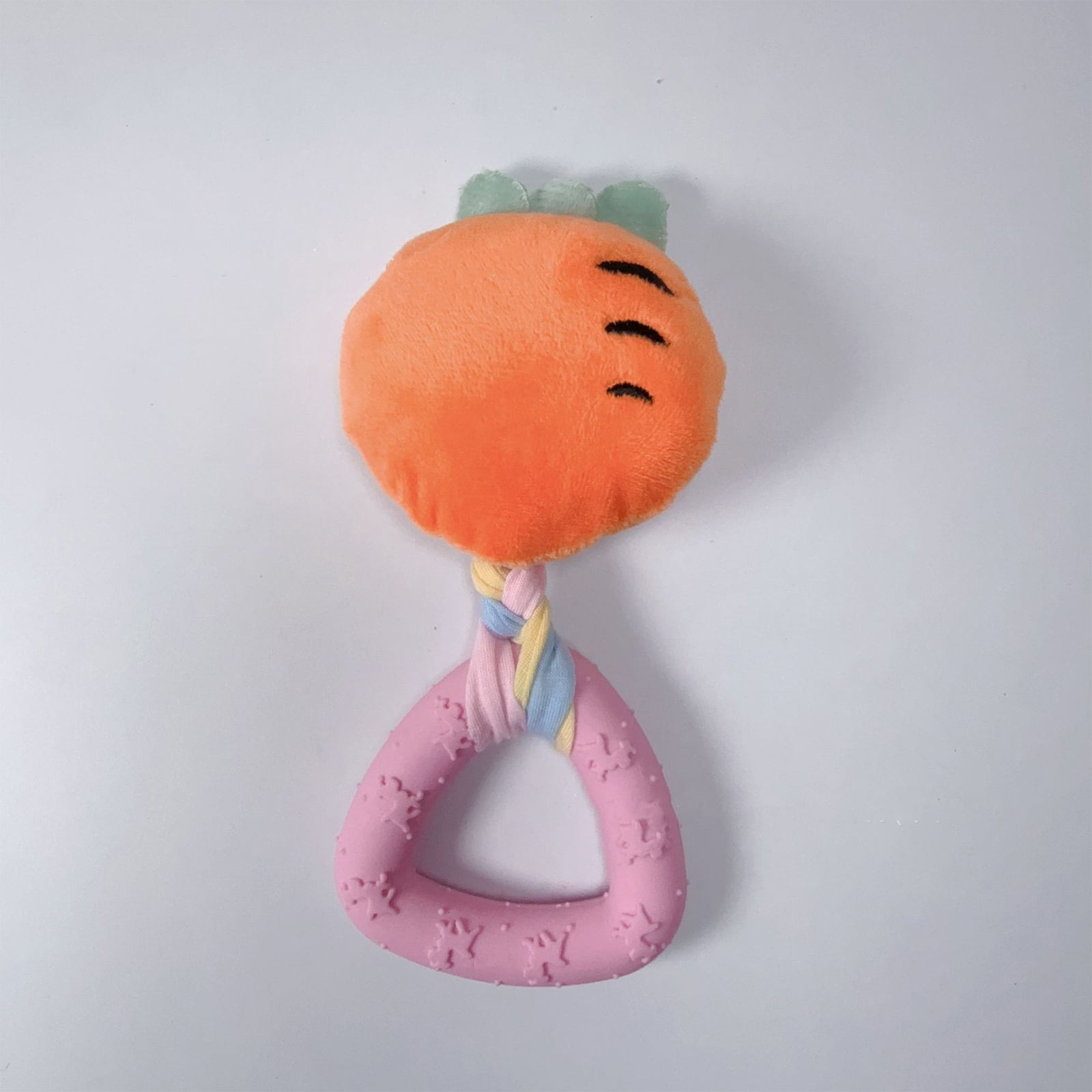 Durable Squeaky Dog Toys, Plush Animal & Rubber Ring Combo, Teething ...
