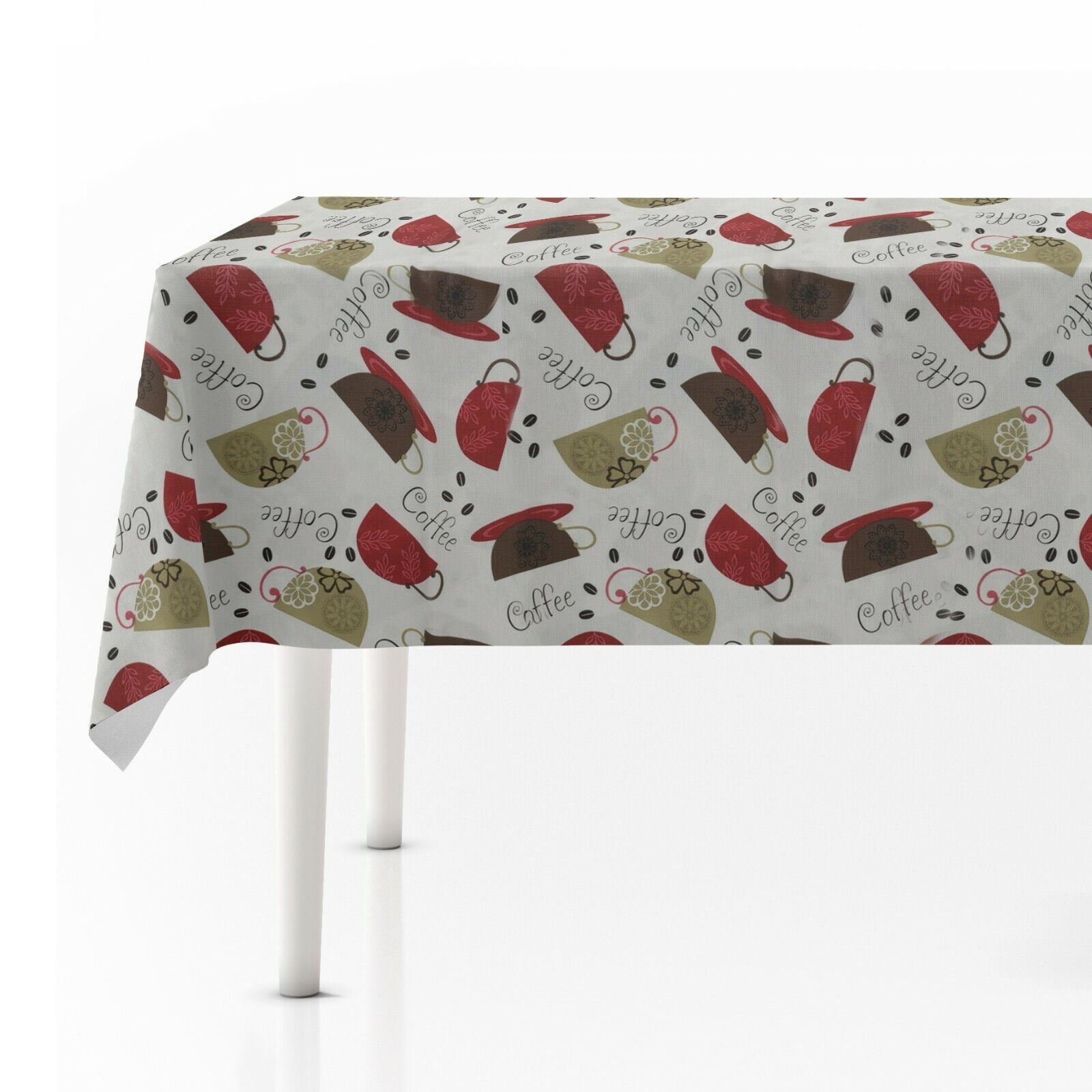 Durable Stain Wrinkle Resistant Waterproof Flannel Back Vinyl Round ...