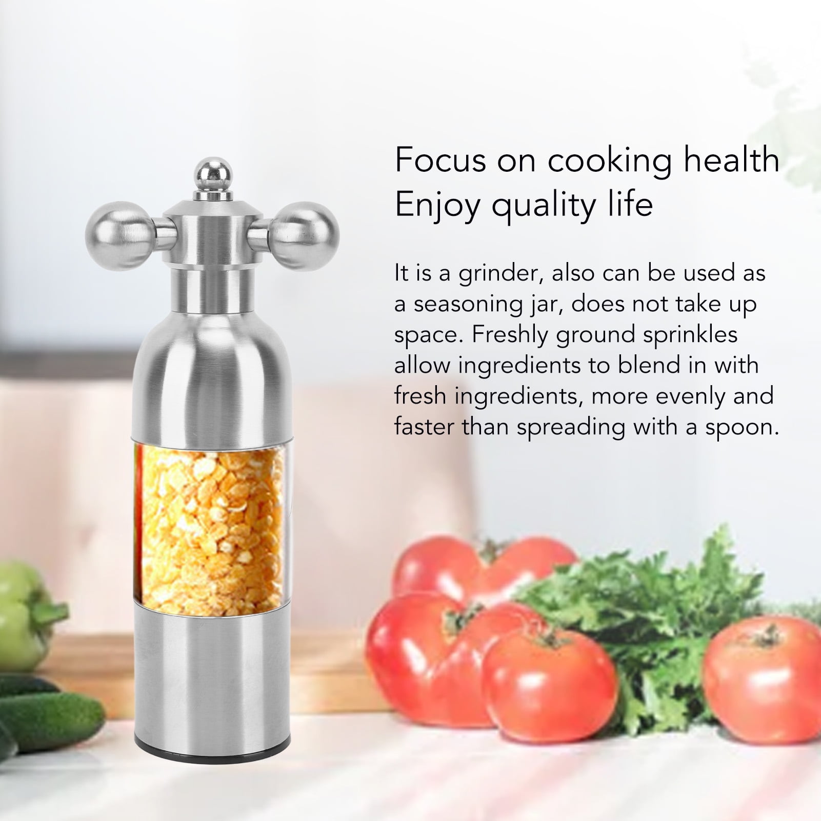 Durable Stainless Steel Pepper Mill, Perfect For Peppercorns, Salt ...