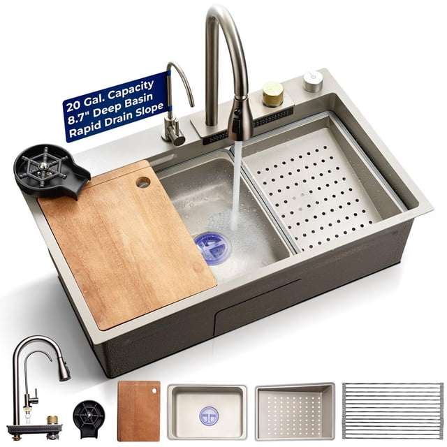 Durable Stainless-Steel Sink - Sleek and Stylish, Corrosion and Rust ...