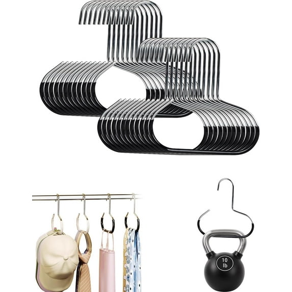 Durable Steel Hangers, 6/12/24 PCS Heavy Duty Closet Organizer Hooks ...