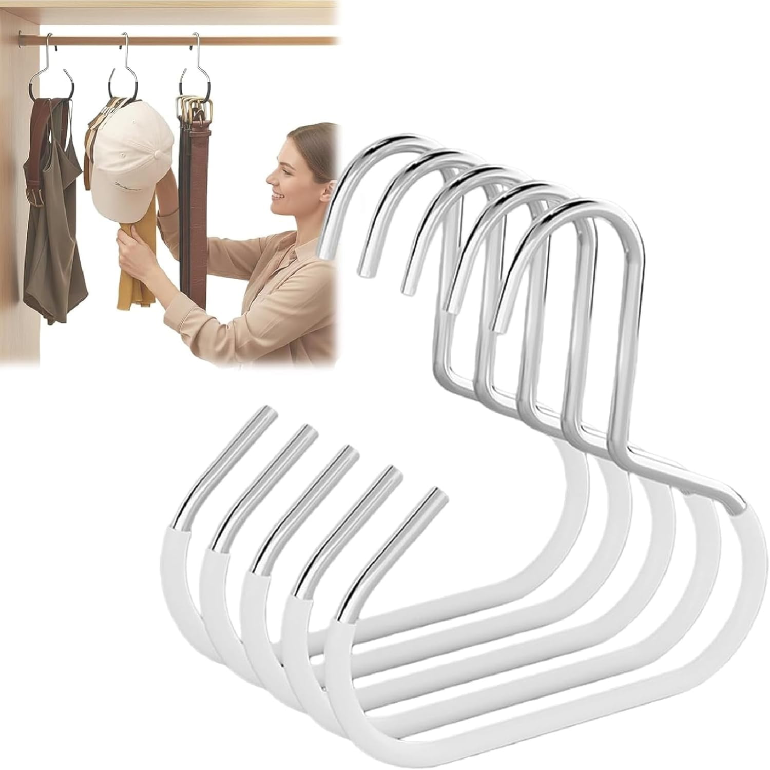 Durable Steel Hangers, Multi-Purpose Organizer for Hats, Scarves, Belts ...