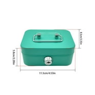 Cash Box with Lock Coin Box Money Saving Box Case Lockable Storage Box ...