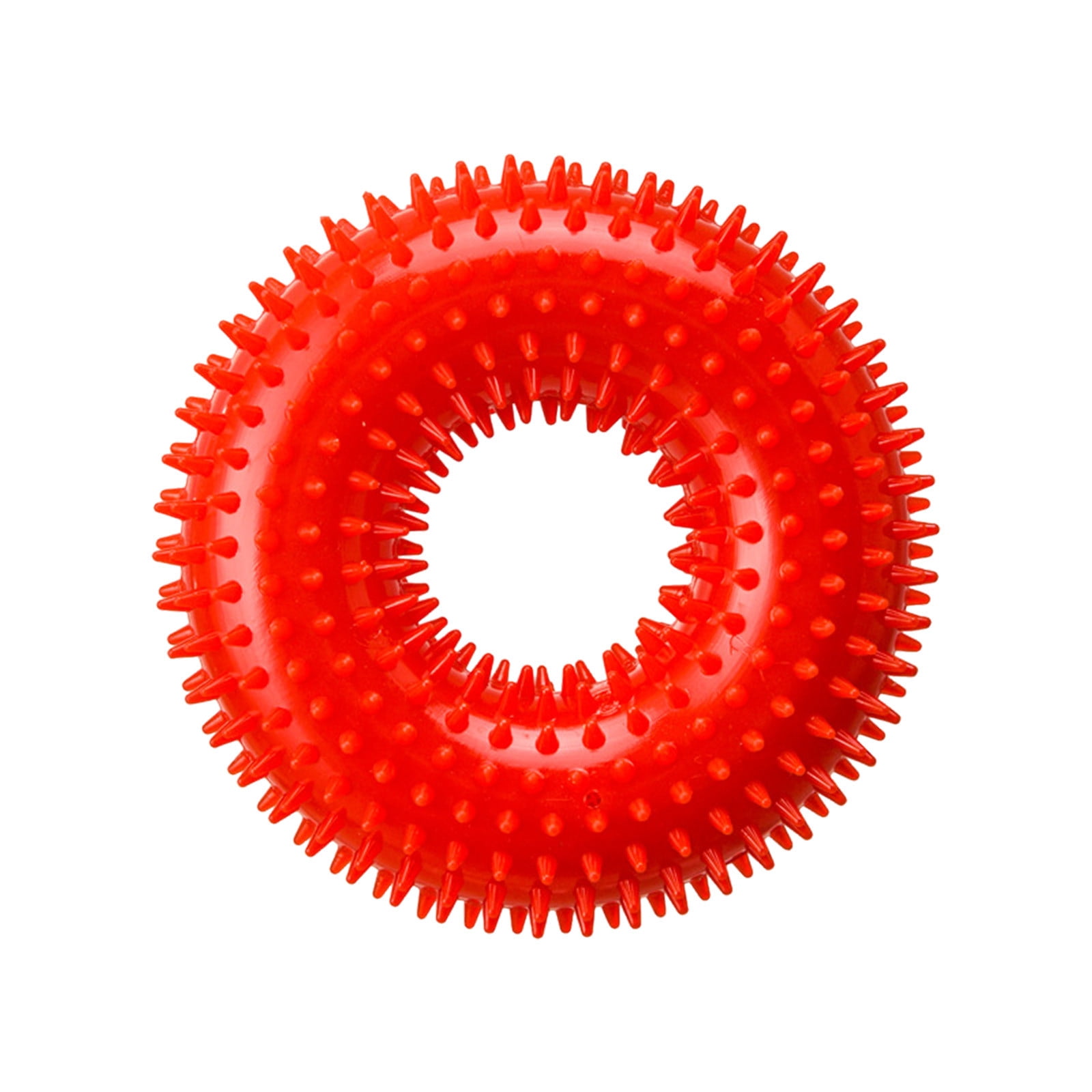 Squeaky Spiky Dog Chew Toy Interactive Ring for Puppy Teething Training ...