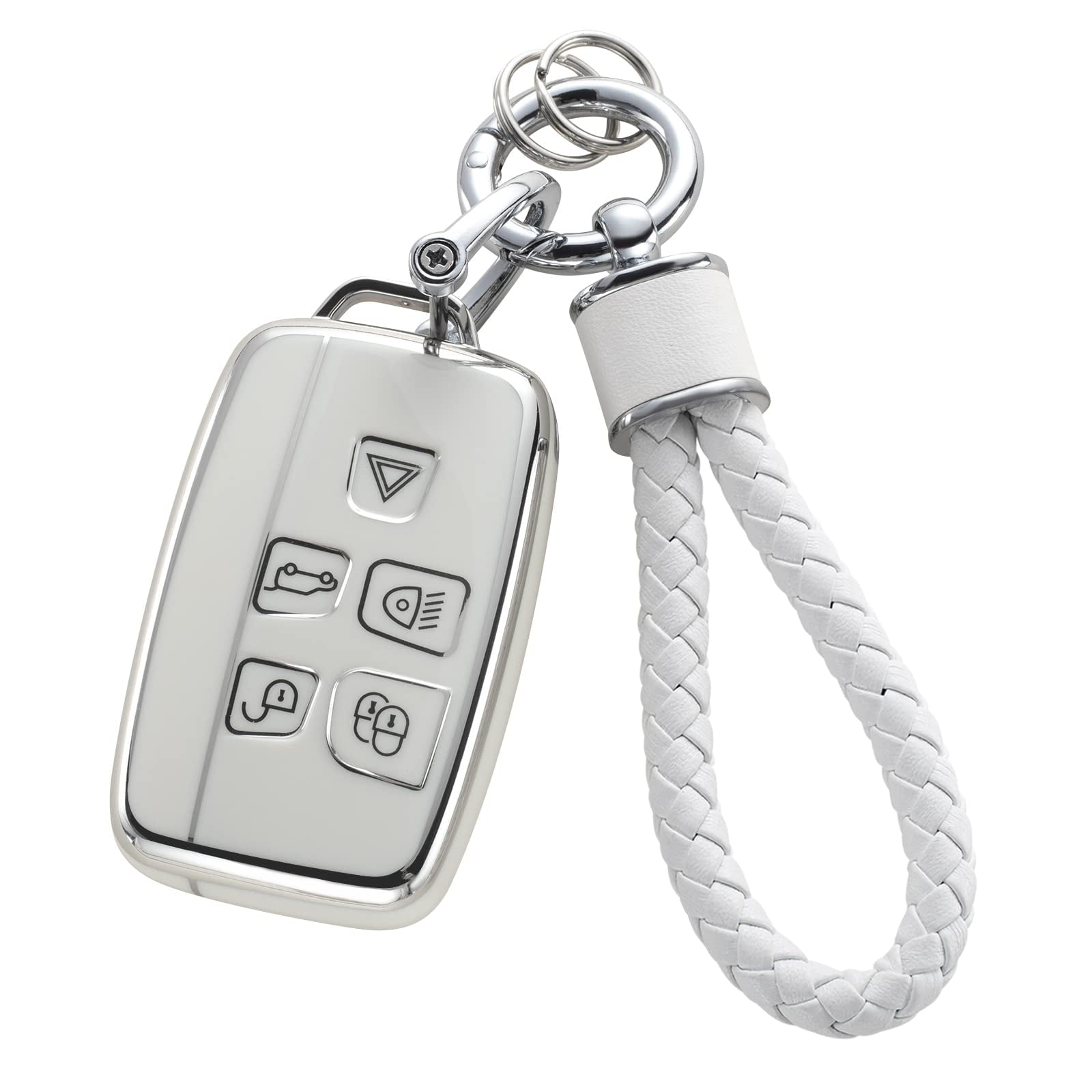 Durable TPU Key Fob Cover with Keychain for Land Rover Evoque Velar ...