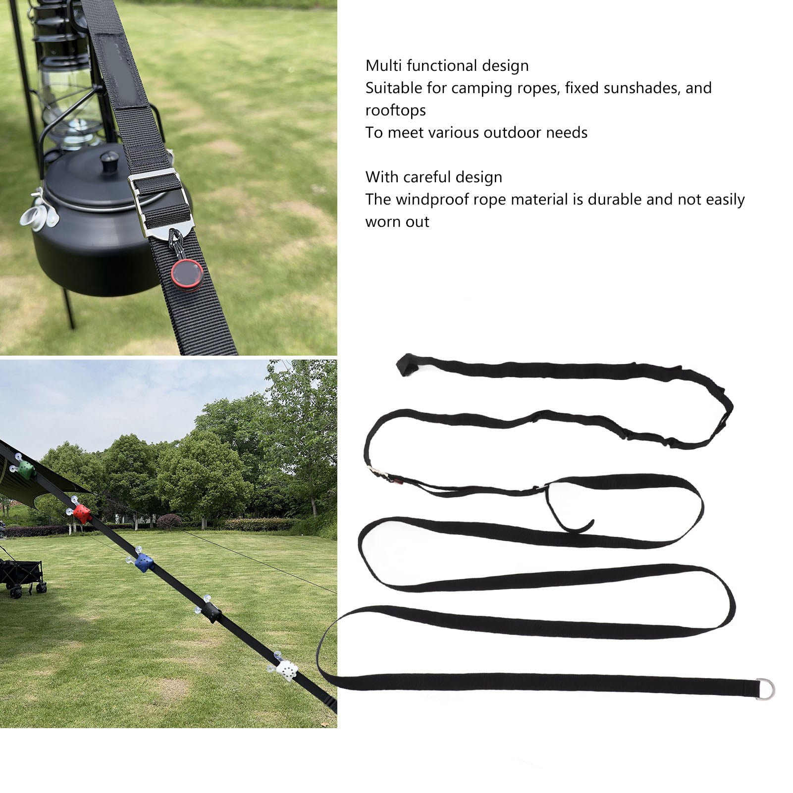 Durable Terylene Canopy Extension Strap, 5M Long, Blocks Sun Secures ...