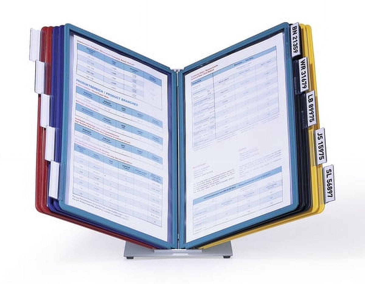 Durable Vario Display Panel Desk Unit | 10 Panels and Tabs in Assorted ...