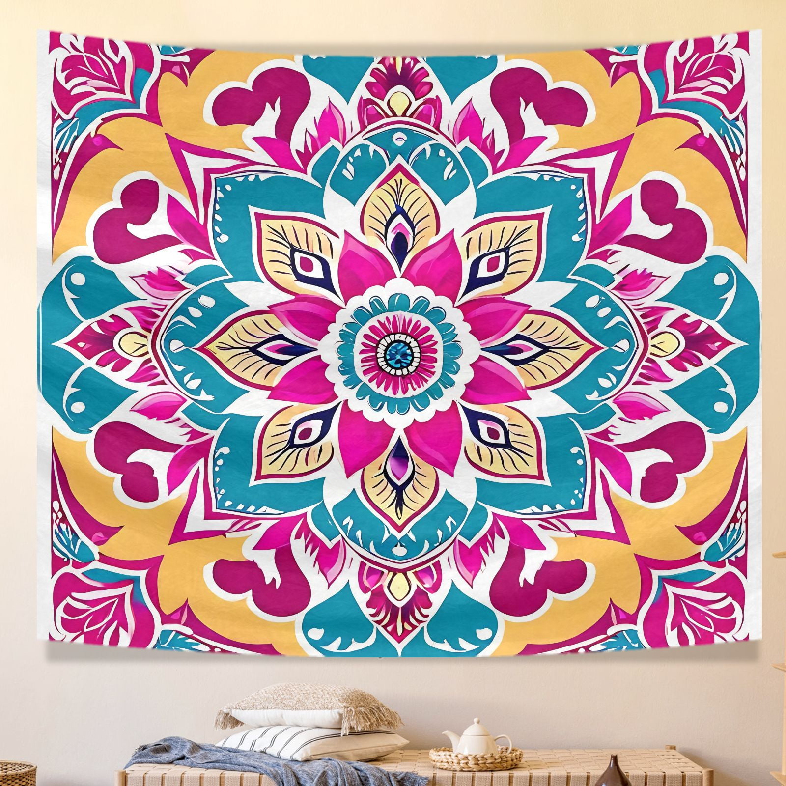 Durable Vibrant Ethnic Boho Country Tapestry for Office Home Living ...