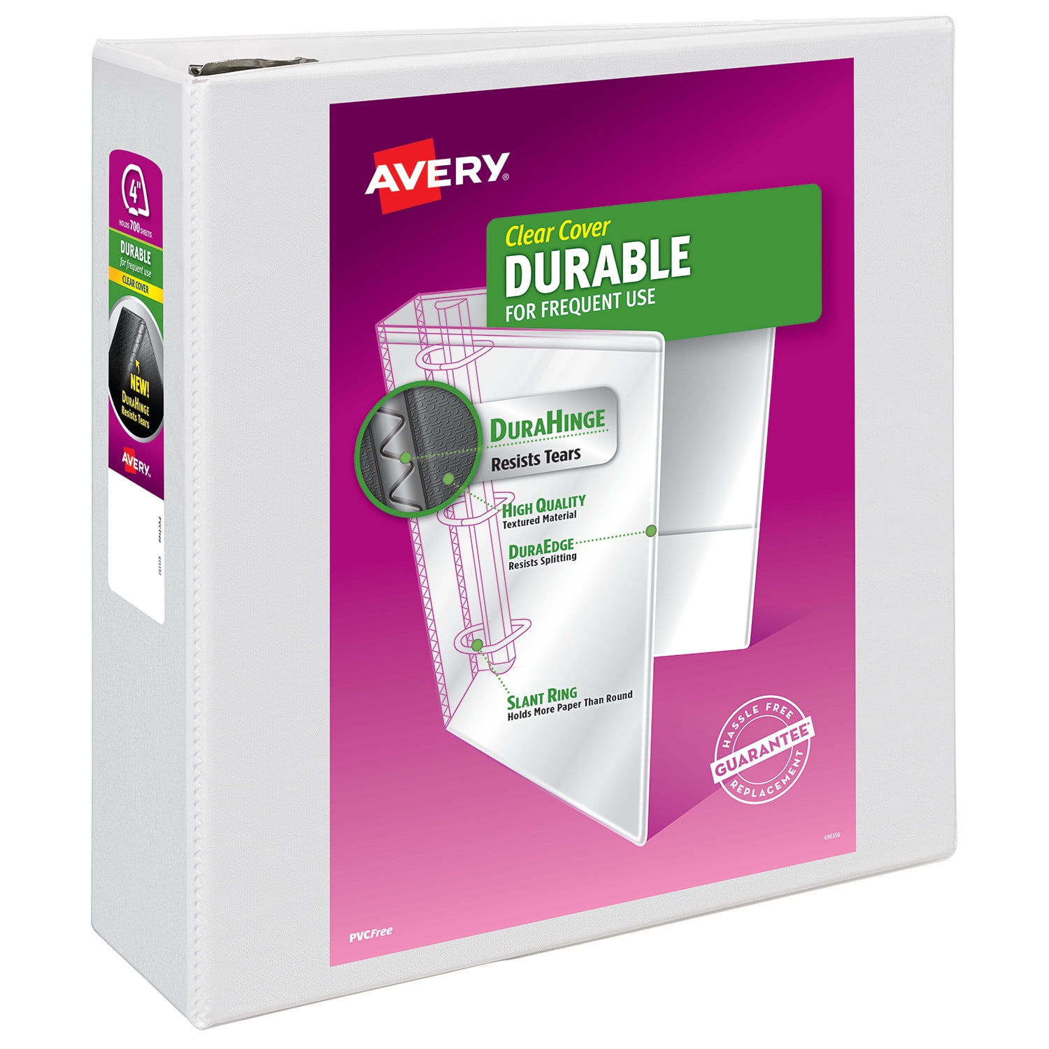 Durable View Binder With Durahinge And Ezd Rings, 3 Rings, 4" Capacity ...