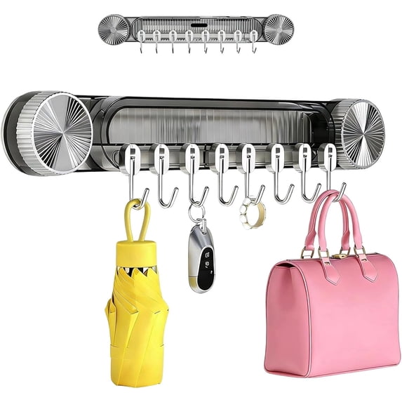 Durable Wall Mounted Inline Vacuum Hooks, Large Curved Hooks, No-Drill ...