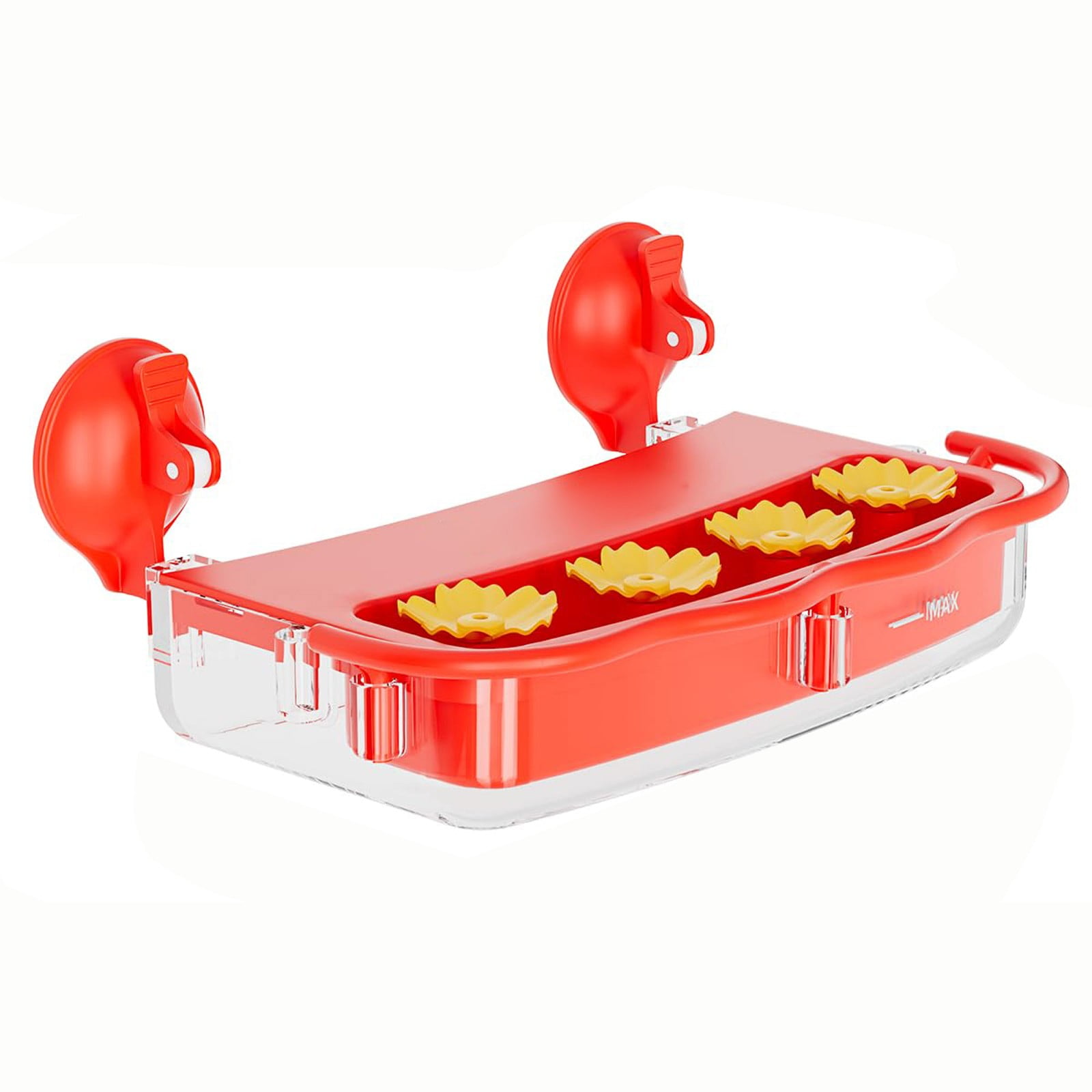 Durable Wall-Mounted Plastic Storage Shelf with Suction Cups, Ideal for ...