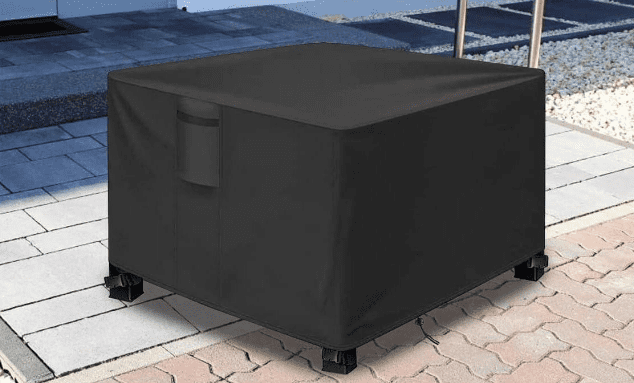 Durable Waterproof Heavy-Duty Black Square Fire Pit Cover for 32-34 ...