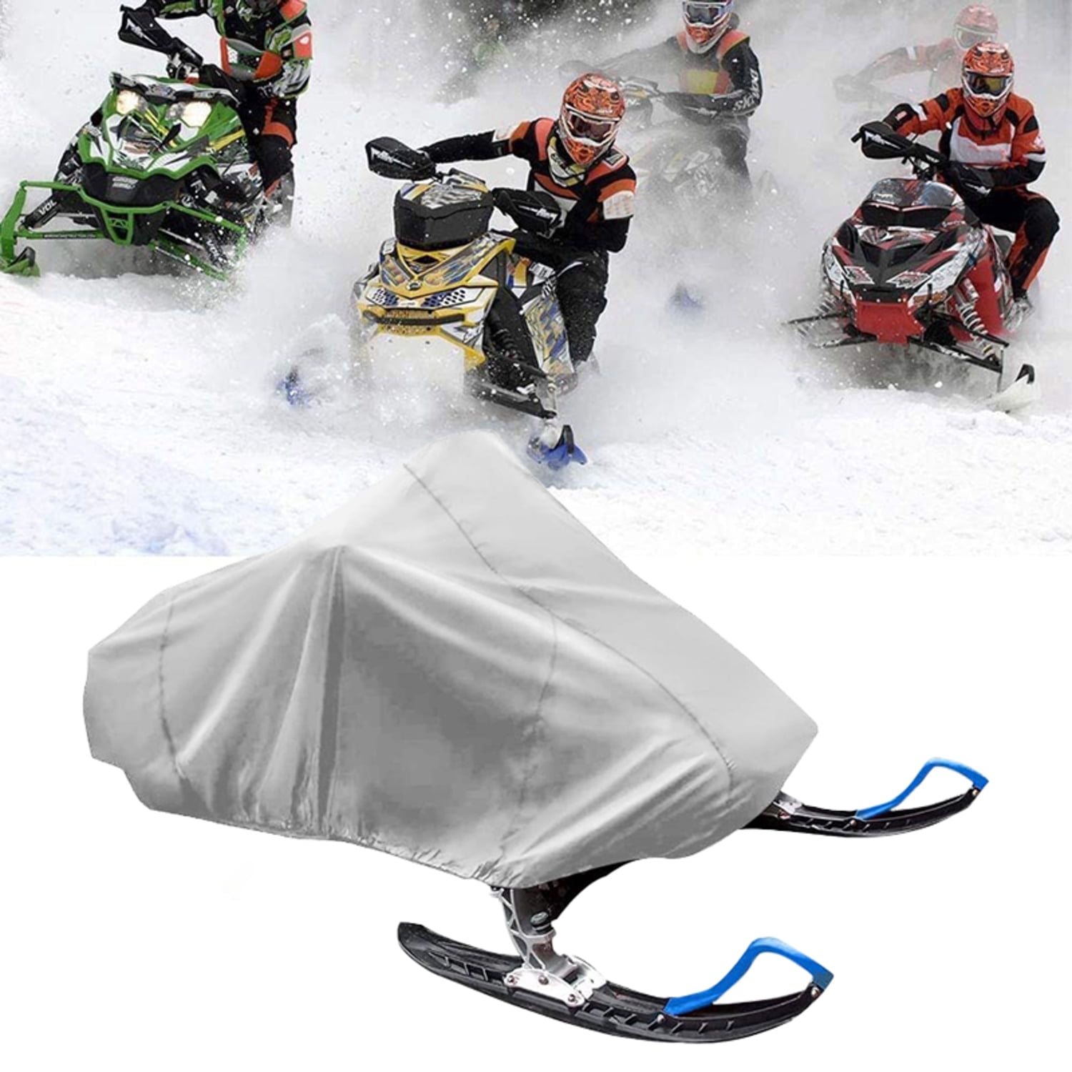 Durable Waterproof Snowmobile Cover - Adjustable Drawstring, Foldable ...