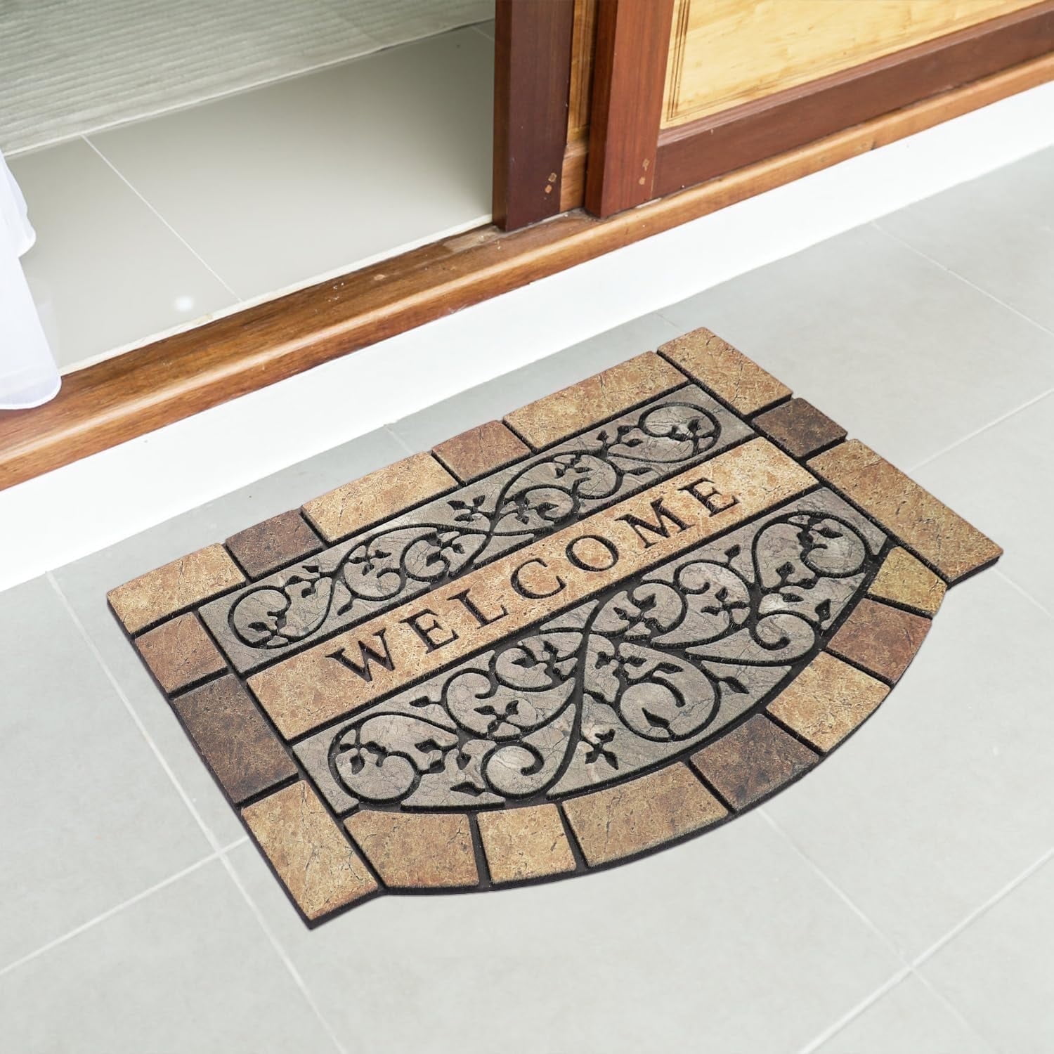 Durable Welcome Mats Outdoor French Country Doormats, 28" x 17", Non ...