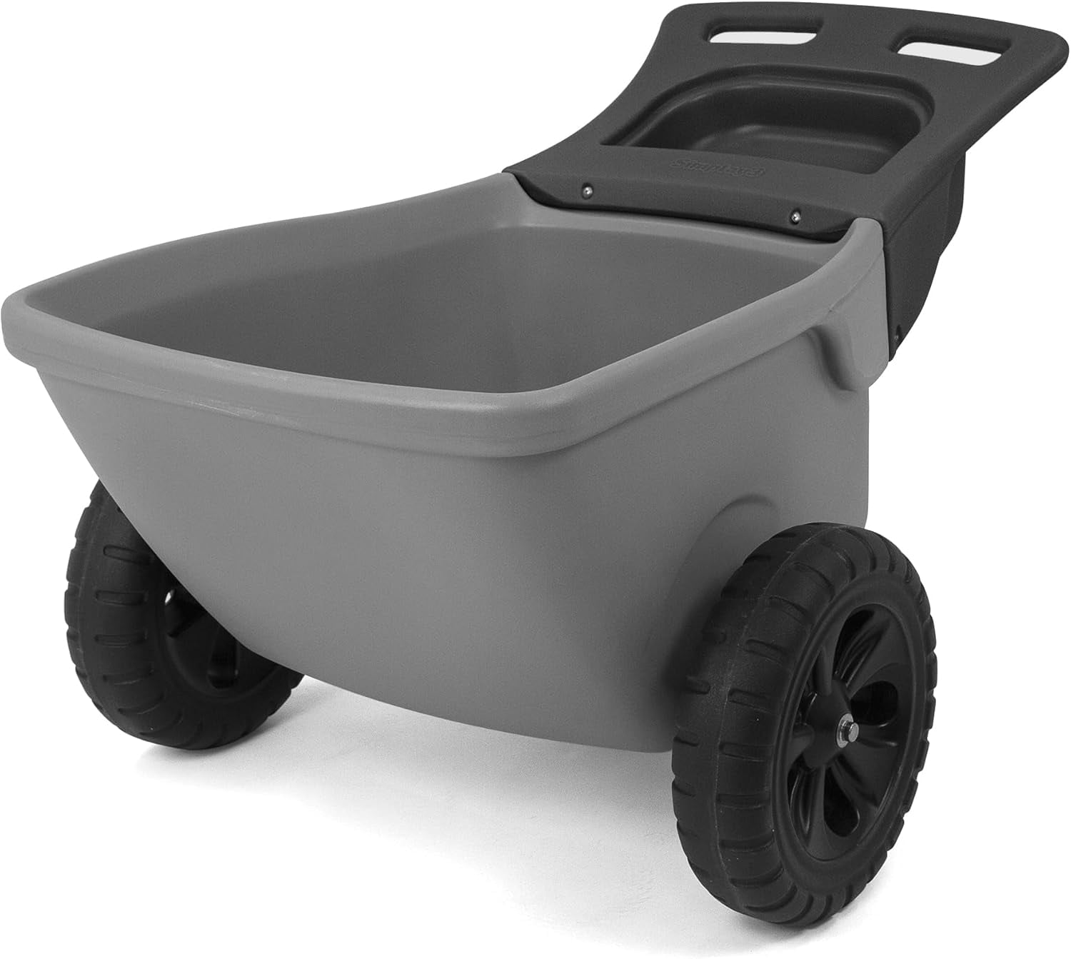 Durable Wheelbarrow with Garden Tool Tray and Large Easy-Turn Wheels ...