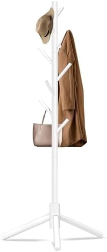 Durable Wooden Coat Rack, Freestanding Coat Rack with Stable Triangular ...