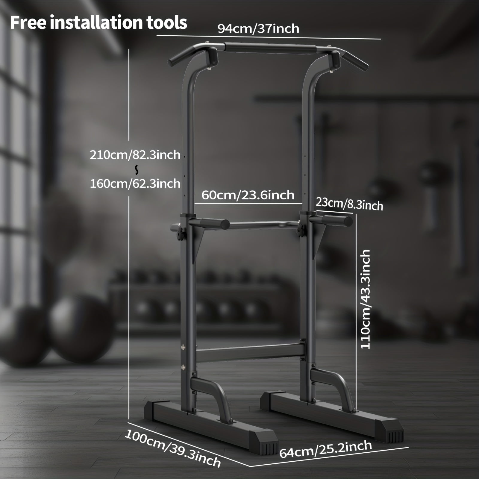 Durable Workout Station - Pull Up Dip Station for Home Gym, 330LBS ...