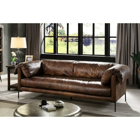 Durable and Attractive Design - Sturdy Wooden Frame Leather Sofa in ...