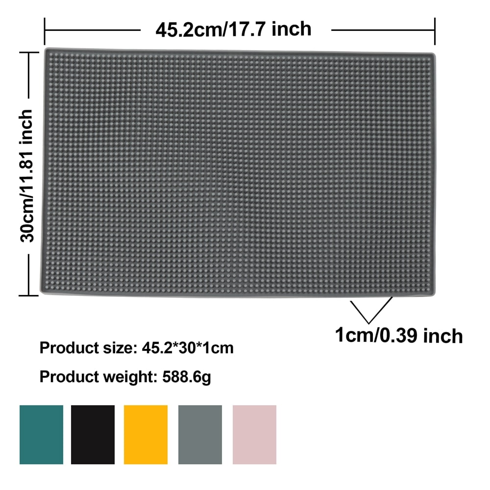 Durable and Stylish Silicone Bar Mat for Spills Coffee and Glass Drying ...