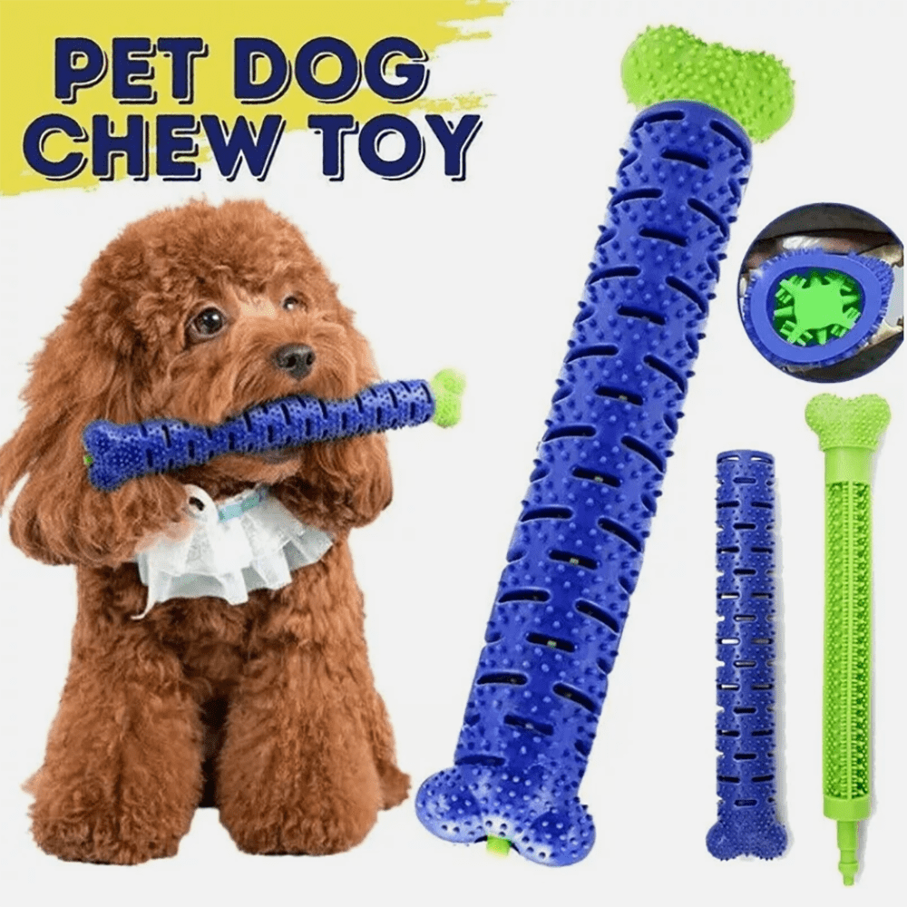 Durable rubber bone dog chew toy for aggressive chewers - teeth clean ...