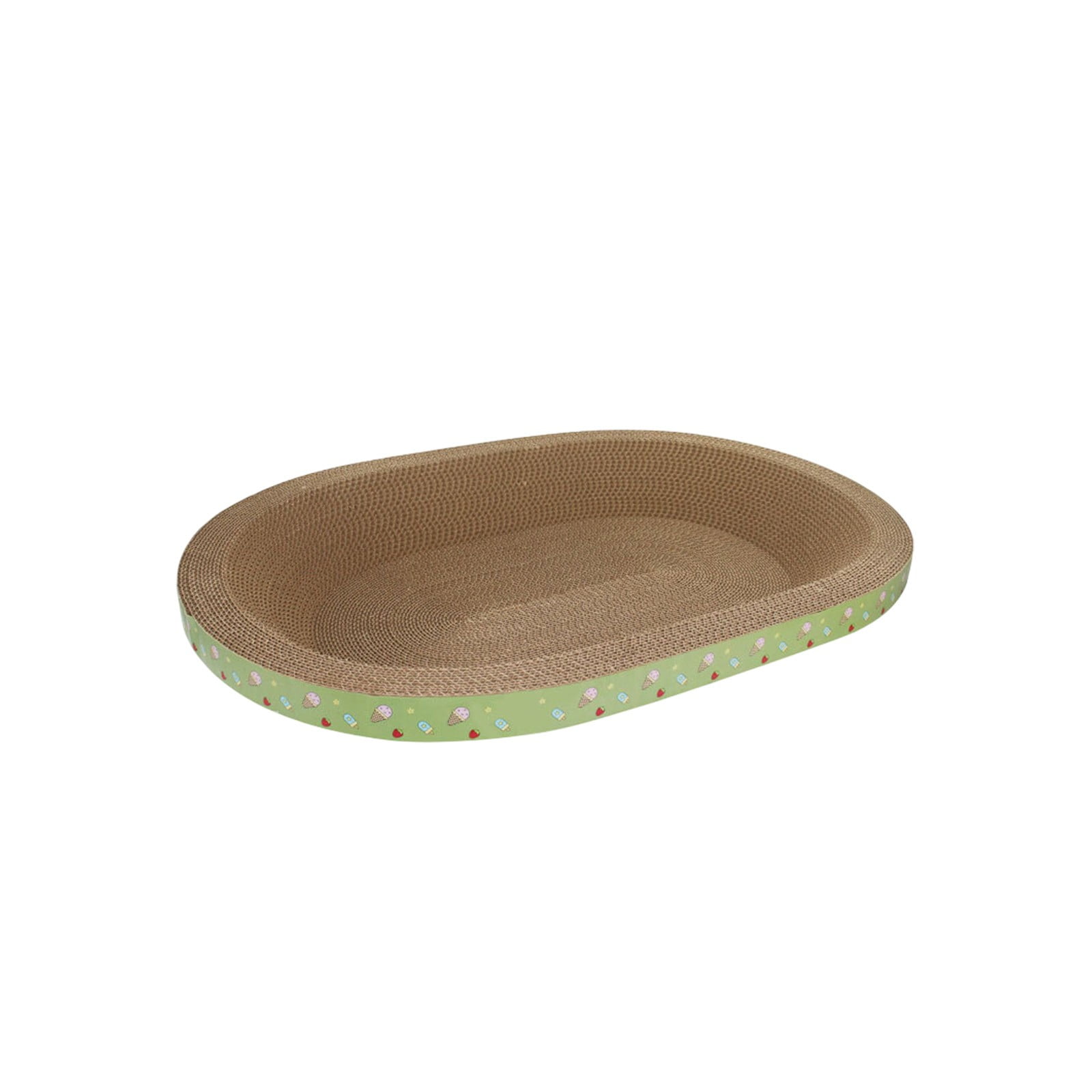 Durables Cats Scratcher, Premium Cat Cardboard, Oval Scratcher Bed Cat ...