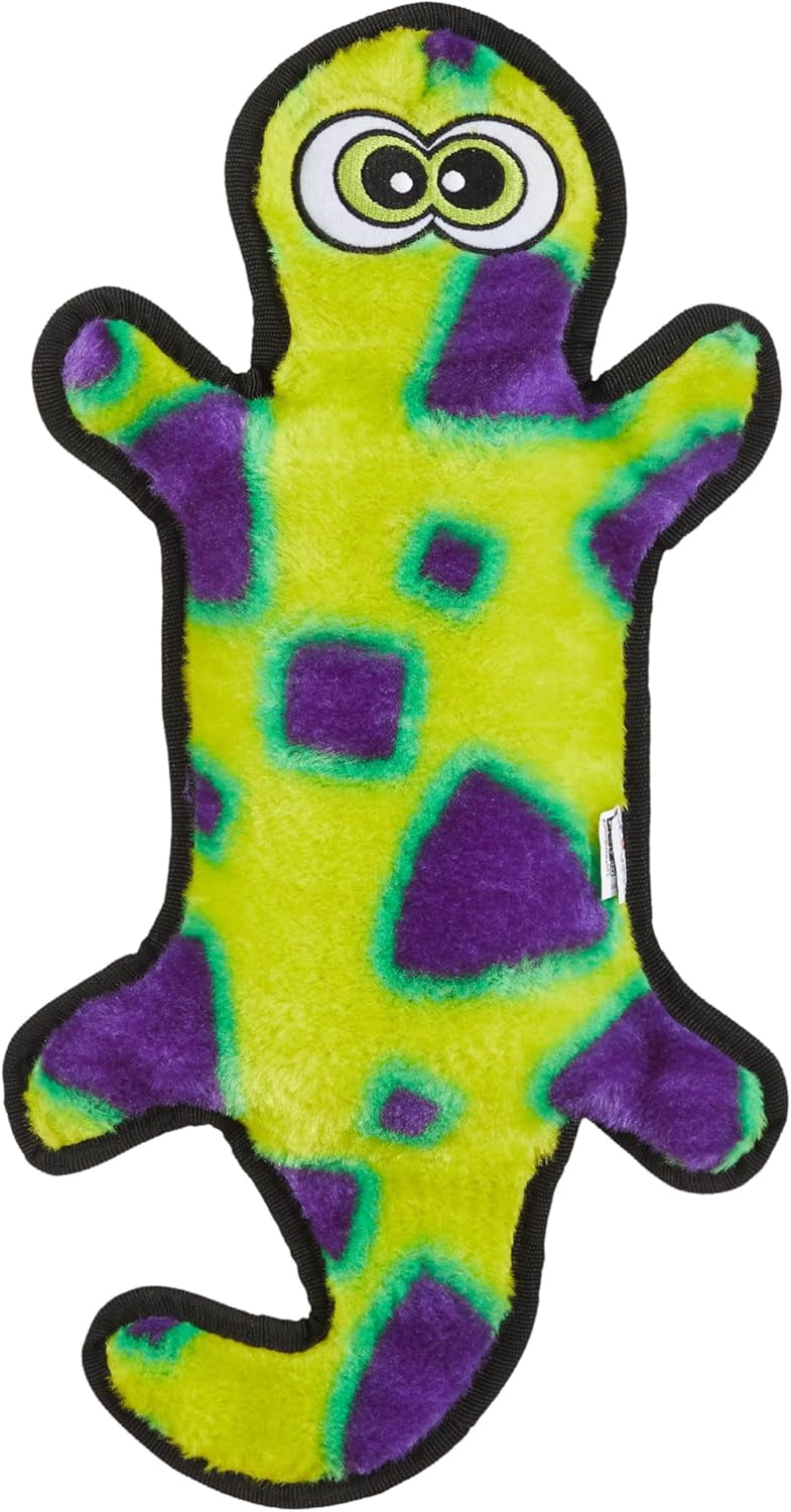 Durablez Large Gecko Stuffing-Free Squeaky Plush Dog Toy for Puppies ...
