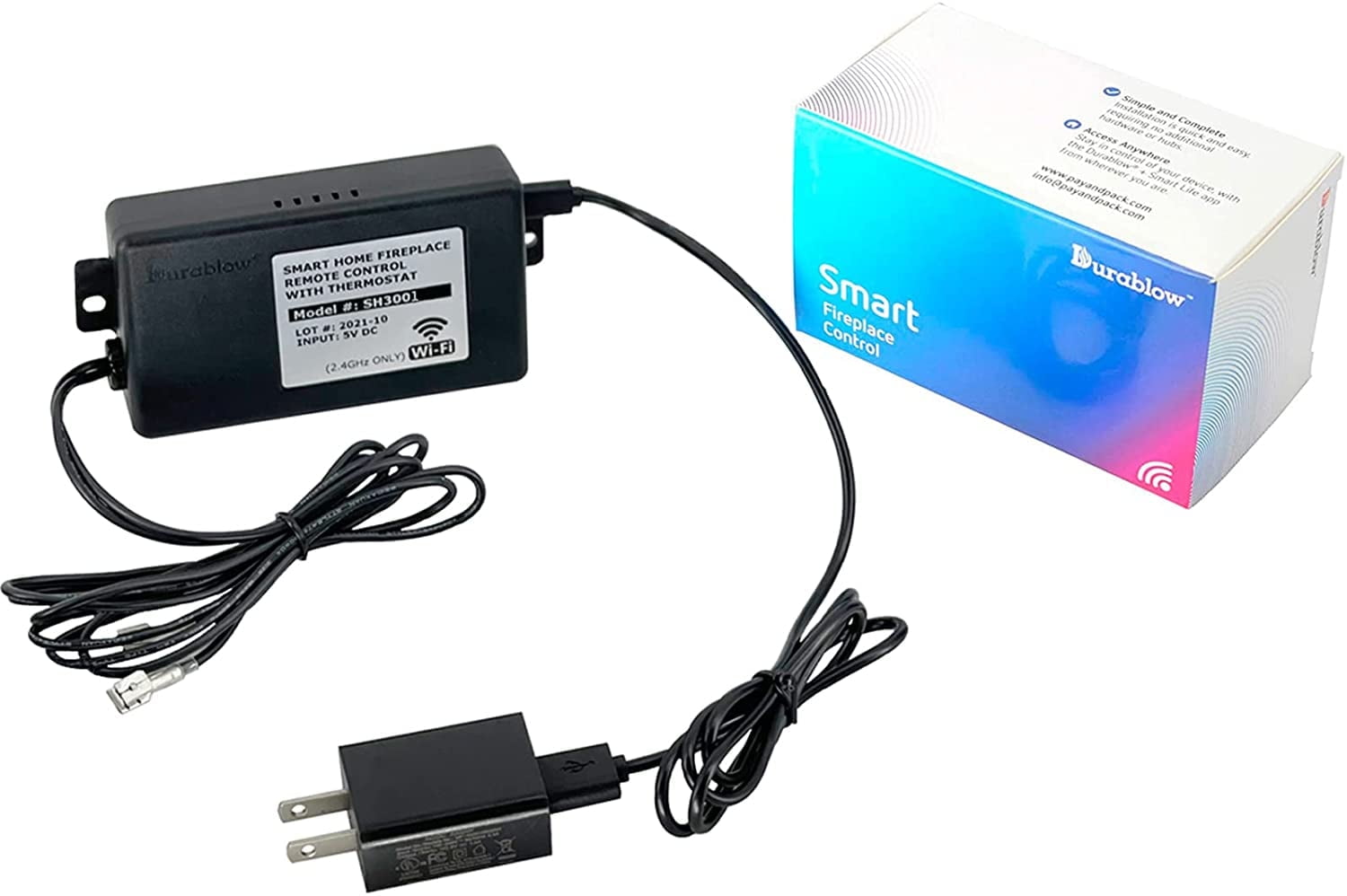 Durablow SH3001 Gas Fire Fireplace Remote Control Kit (On/Off, Smart ...