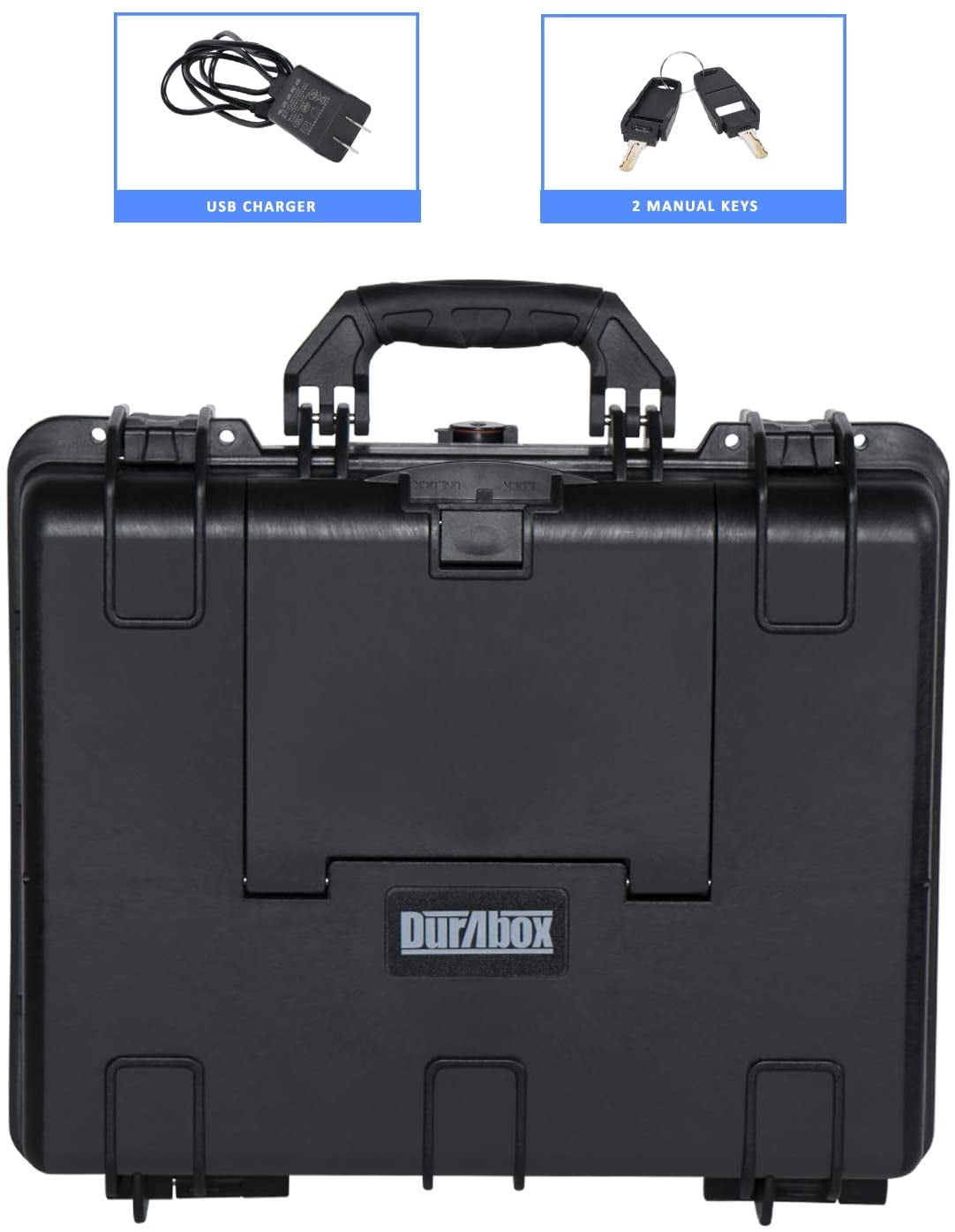Durabox Portable WaterProof Safety Ammo Box - Biometric Fingerprint ...