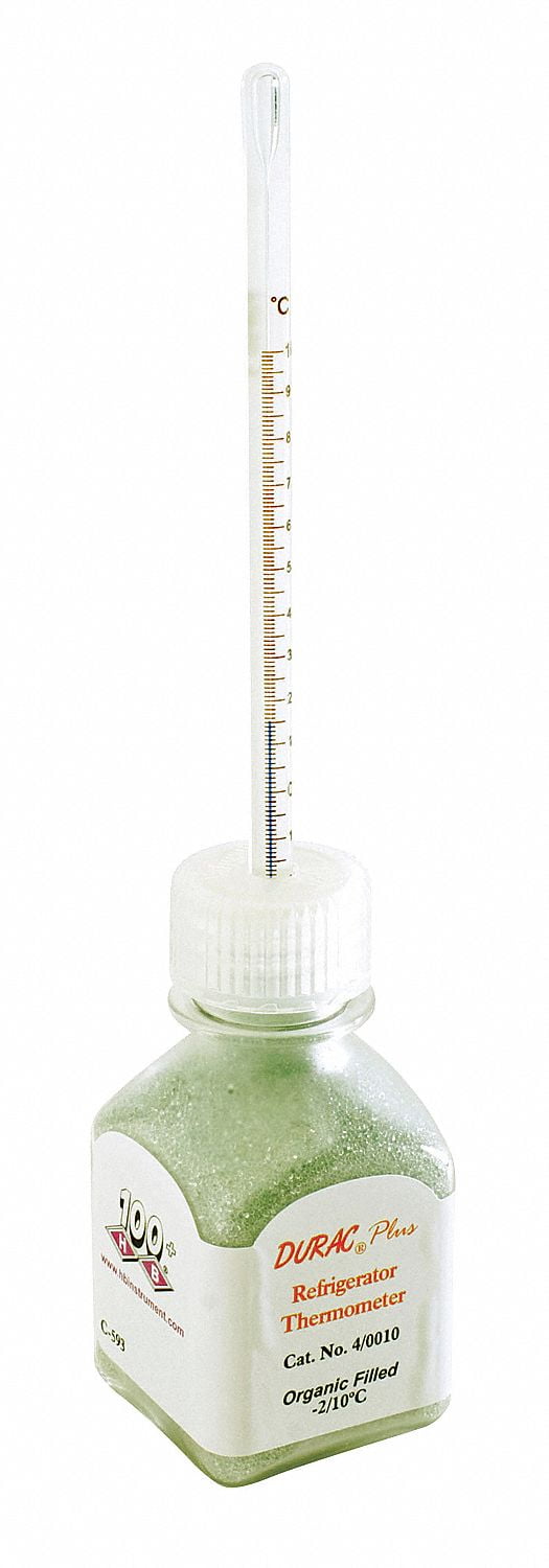 Durac Plus Liquid In Glass Thermometer,-2 to 10C B60600-0100 - Walmart.com