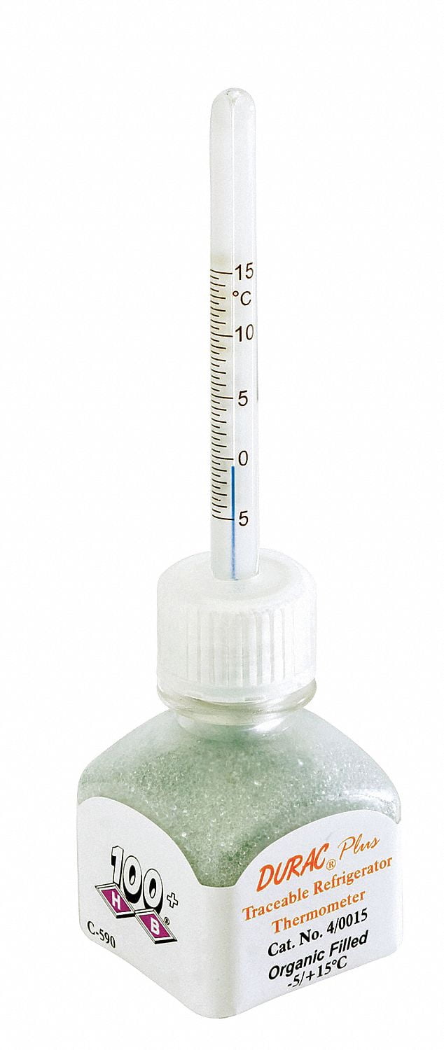 Durac Plus Liquid In Glass Thermometer,-5 to 15C B60600-0600 - Walmart.com