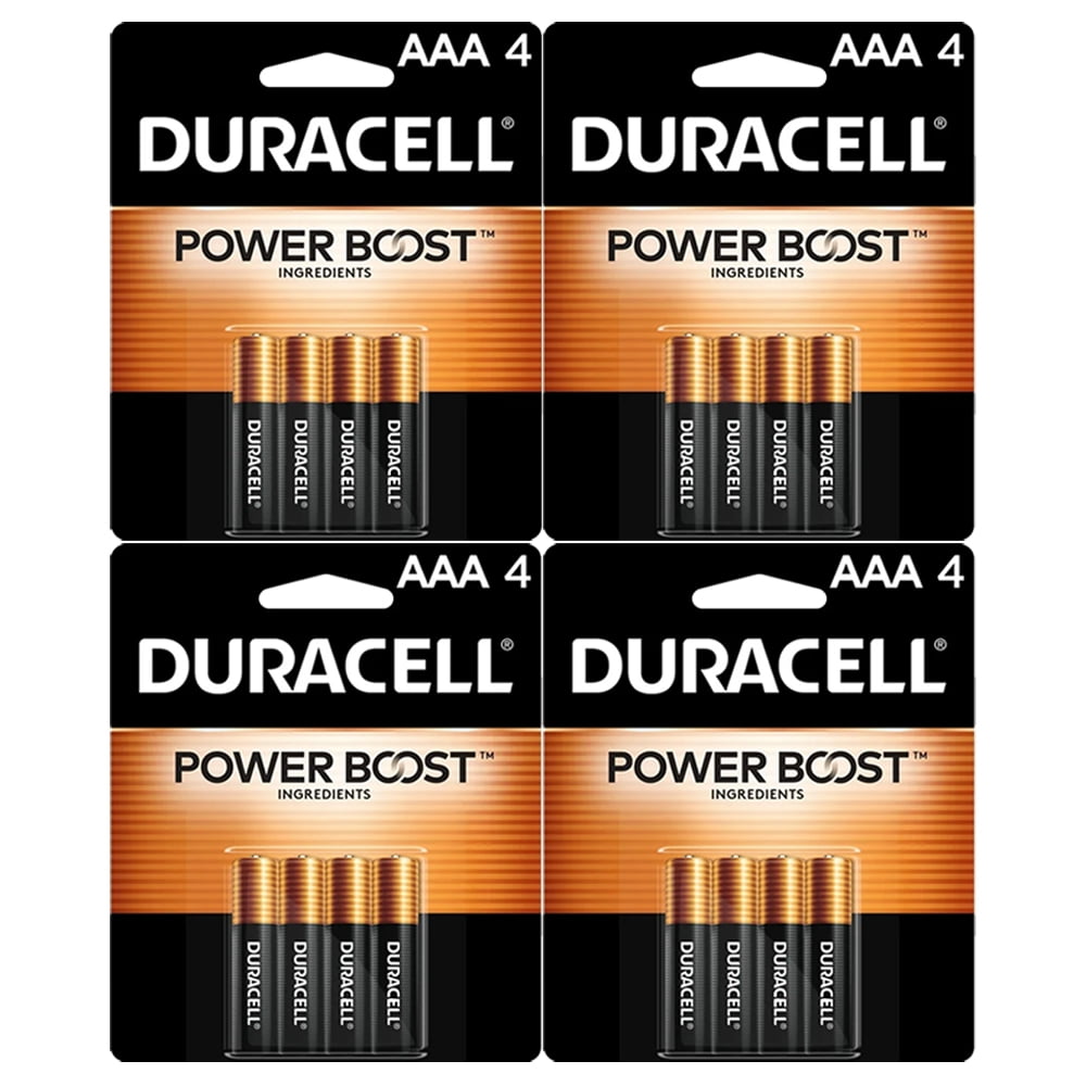 Duracell 1.5V Coppertop Alkaline AAA Batteries, MN2400B4Z Pack of 4 - 4 Count Packs - Walmart.com